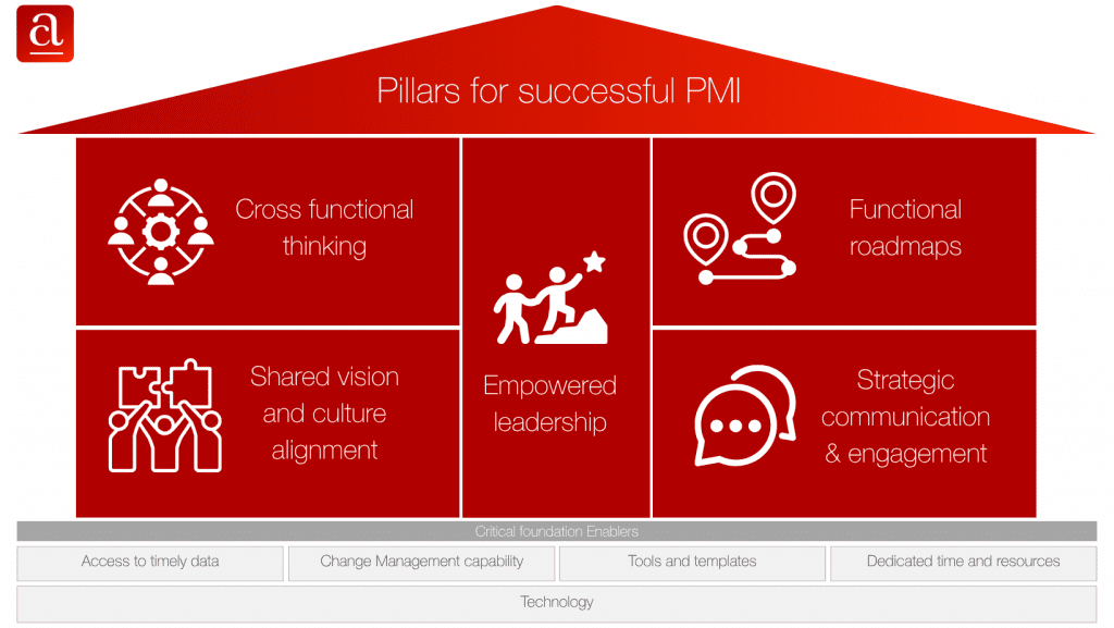 Pillars and enablers for a successful PMI